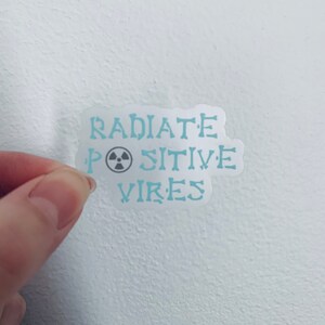 Clear Radiate Positive Vibes Sticker, Radiology Stickers, Xray Sticker ...