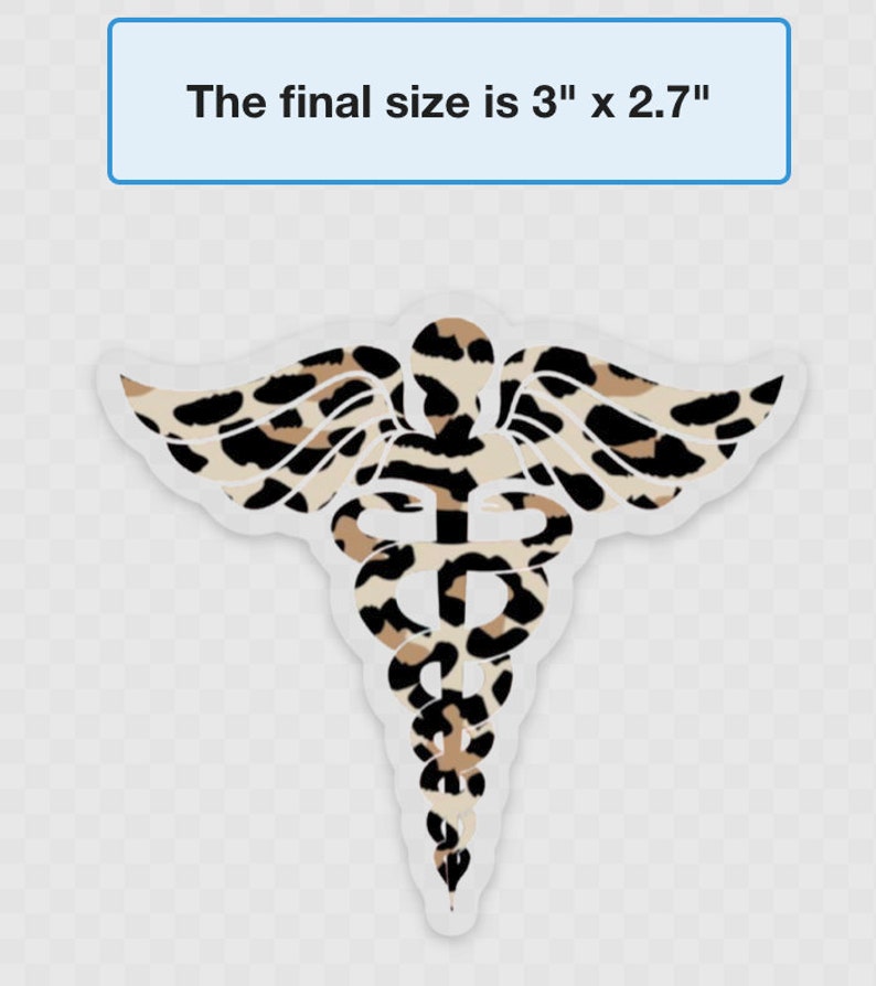 Clear Cheetah Medical Symbol Sticker Nursing Student Nursing - Etsy
