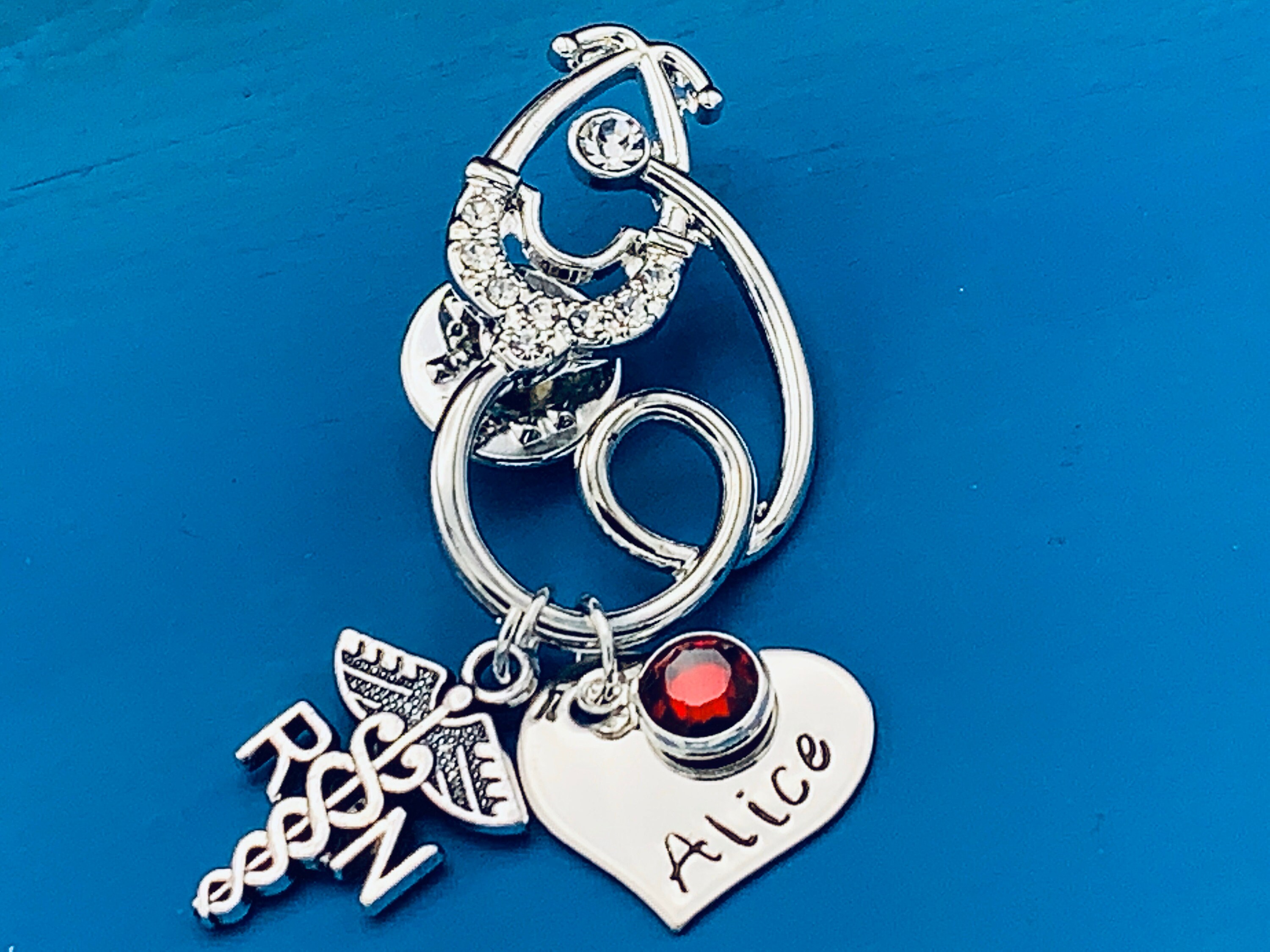 Personalized Nursing Pin / Stethoscope Heart Pin / Nursing Student ...