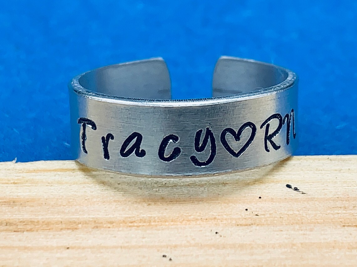 Personalized RN Ring / Nurse gift / hand stamped ring / Gift | Etsy