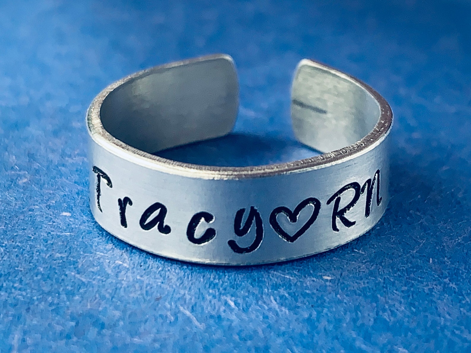 Personalized RN Ring / Nurse Gift / Hand Stamped Ring / Gift | Etsy