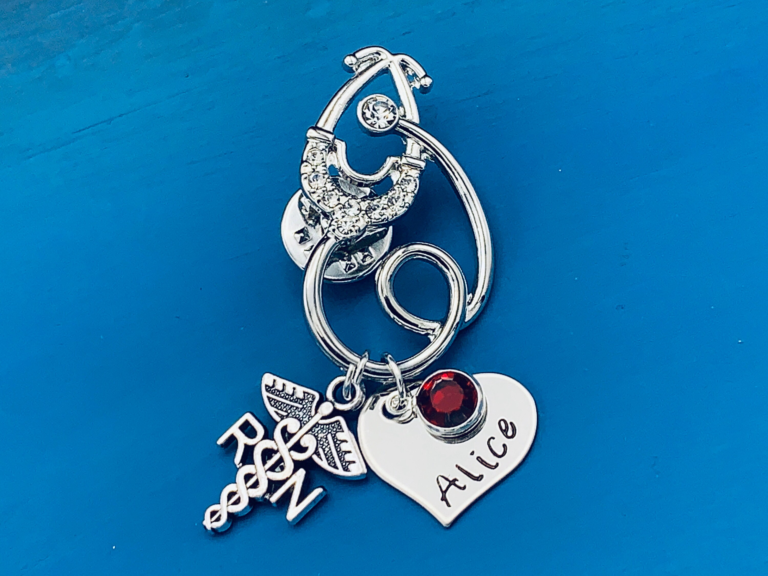 Personalized Nursing Pin / Stethoscope Heart Pin / Nursing Student ...