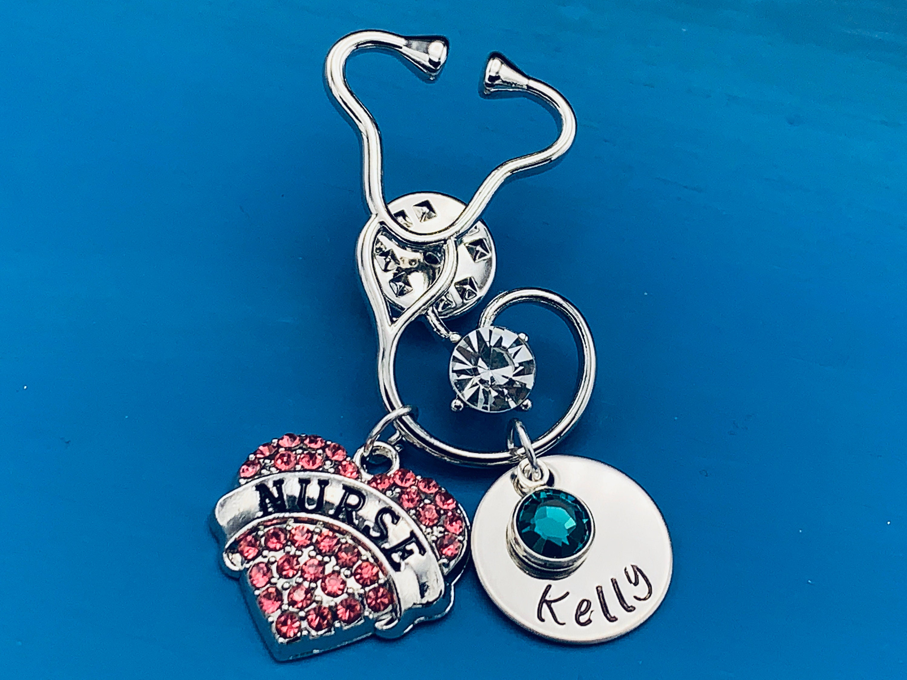 Personalized Nursing Pin / Stethoscope Heart Pin / Nursing Student ...