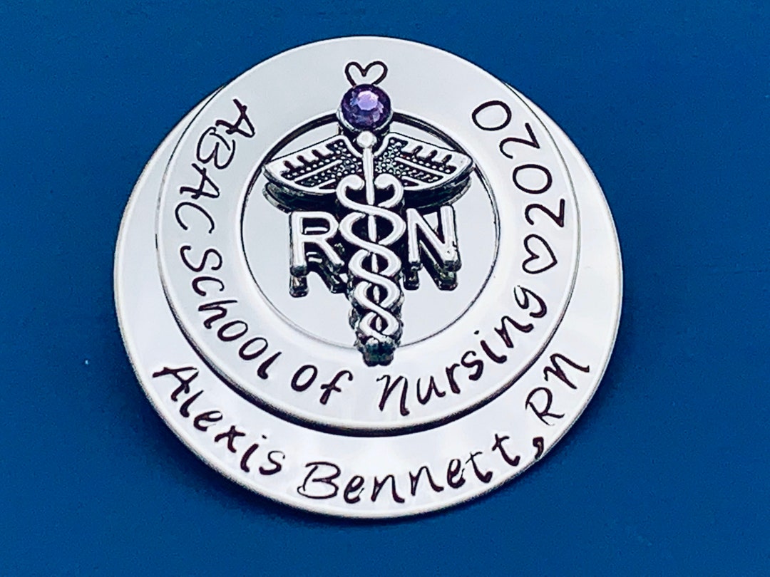 College Name Pin for RN / RN Nurse Gift / Rn Nurses Gift / Nursing ...