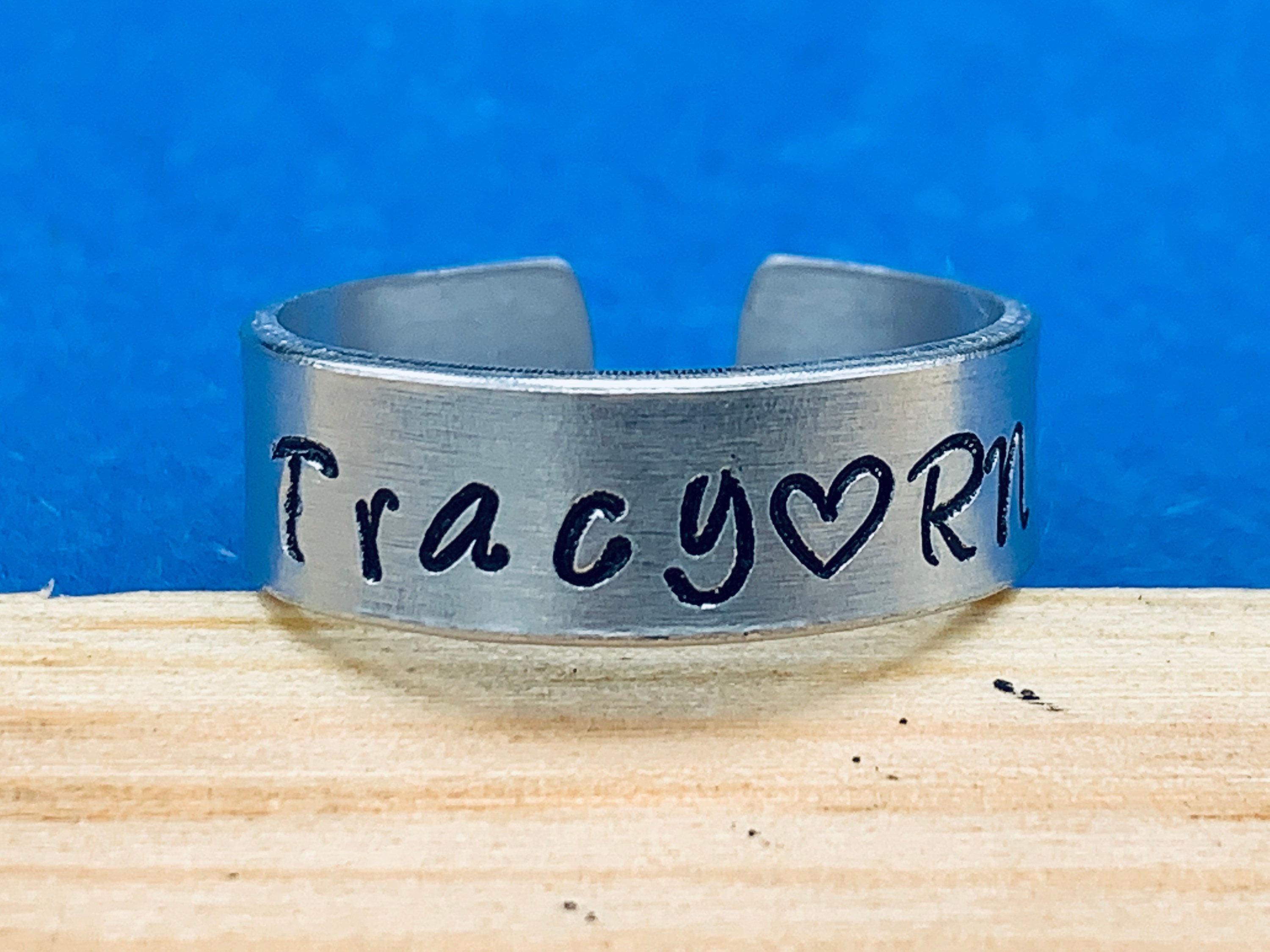 Personalized RN Ring / Nurse Gift / Hand Stamped Ring / Gift | Etsy