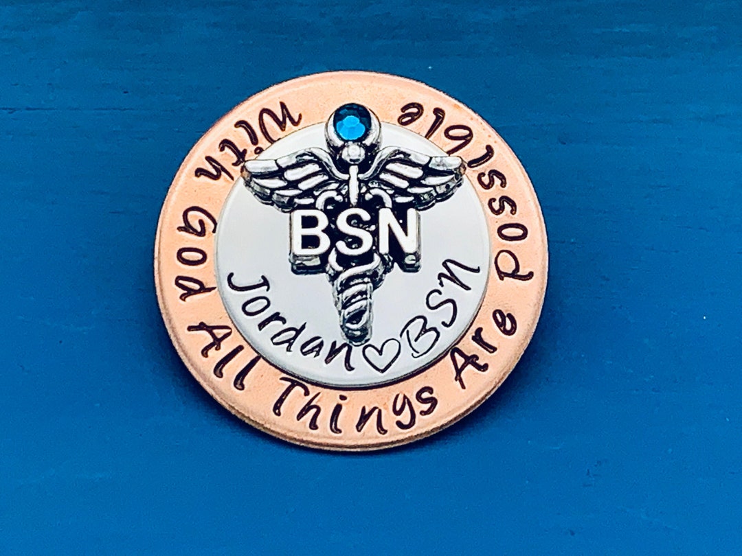 Personalized Pin for BSN / Rn Gift /bsn /nurses / Nursing Student Gift ...