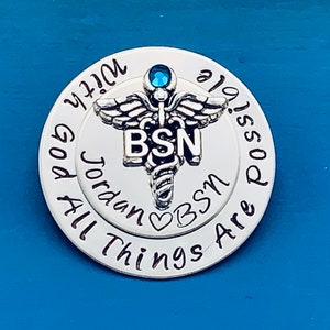 Personalized Pin for BSN / Rn Gift /bsn /nurses / Nursing Student Gift ...