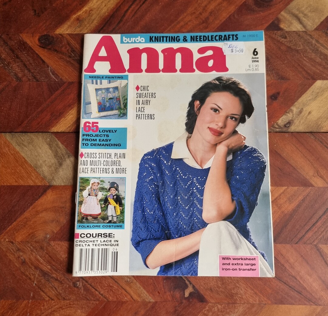 Vintage ANNA Burda Knitting and Needlecraft Magazine No. 6 June 1994 Edition - Etsy