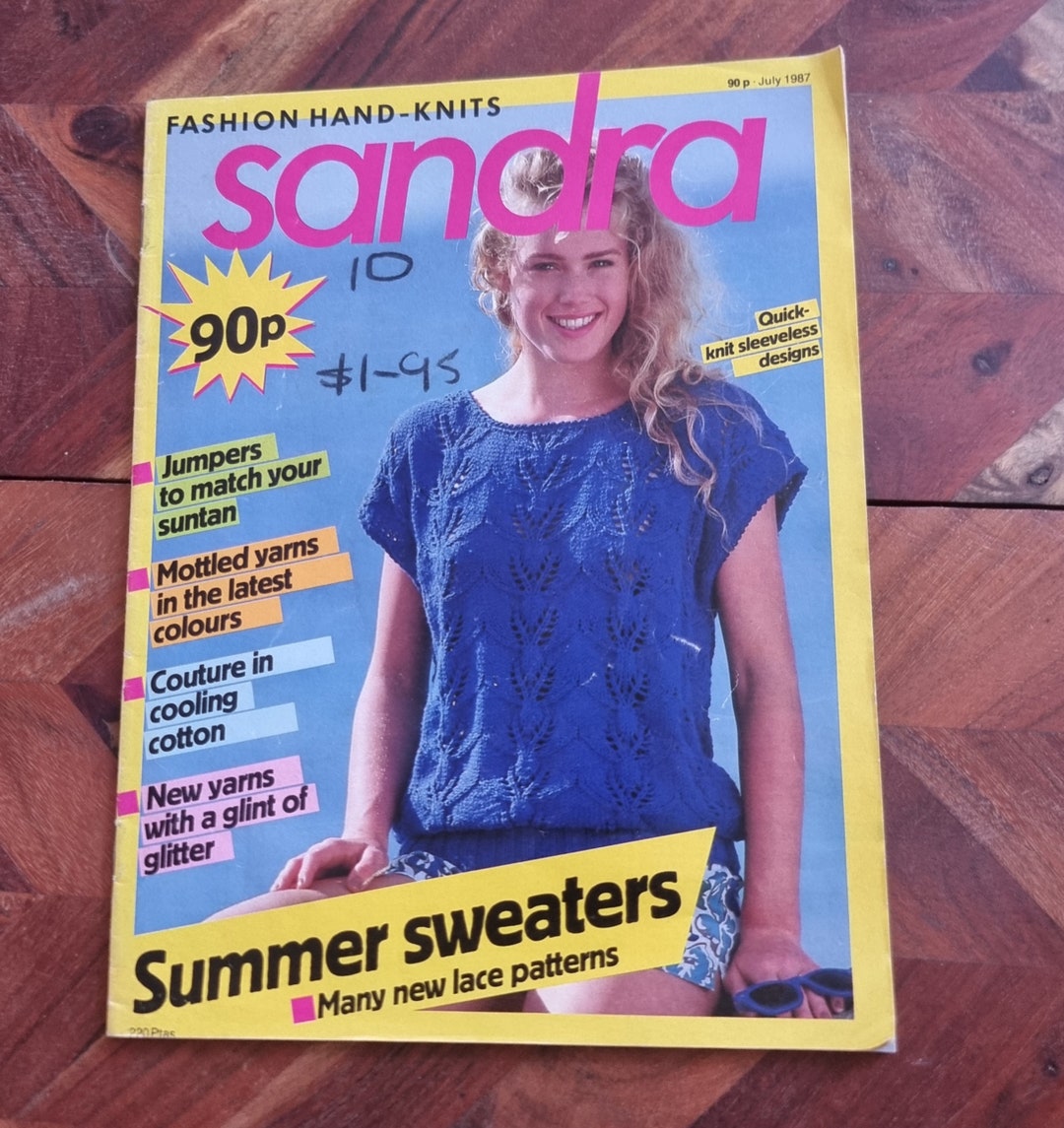 Vintage Sandra Hand-knits July 1987 - Etsy