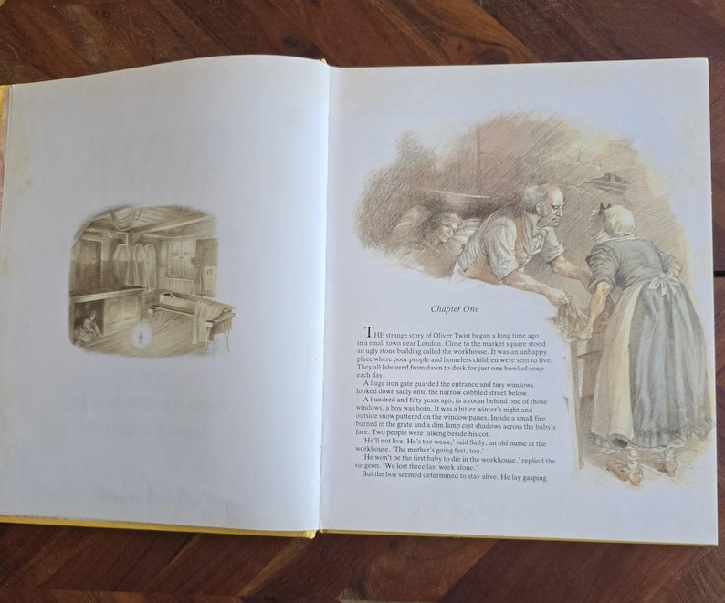 Vintage Oliver Twist Children's Book – Illustrated Hardcover Edition - Etsy