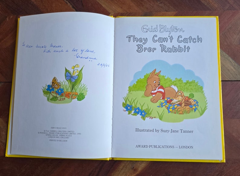 Vintage Children's Book - Enid Blyton - They Can't Catch Brer Rabbit ...