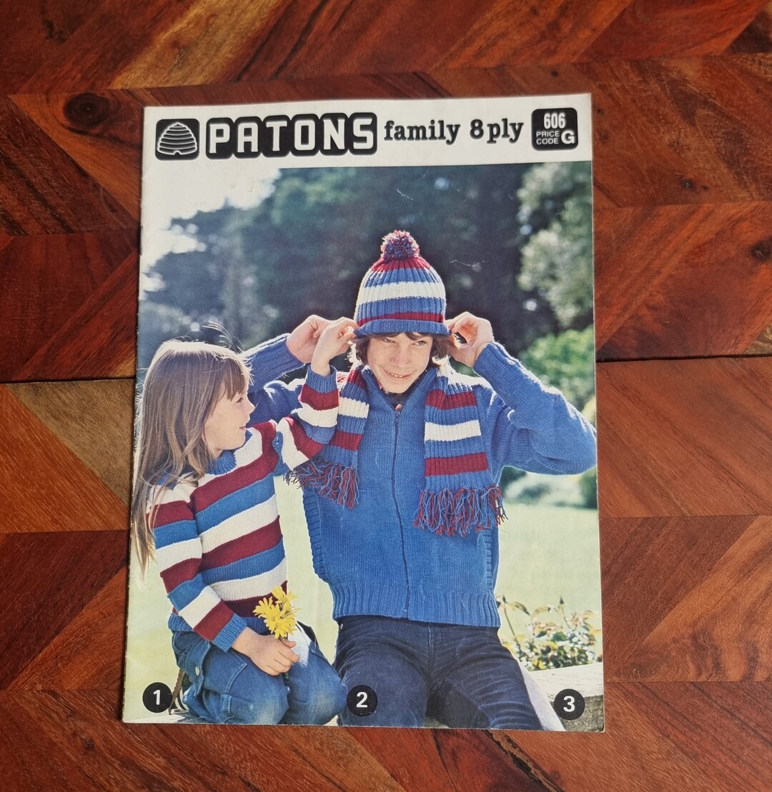 Vintage Patons Family Knitting Book No. 606 - Etsy