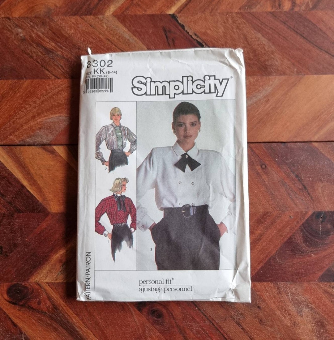 Vintage Simplicity Pattern 8302 Womens Shirt Size 8-10-12-14 - Etsy