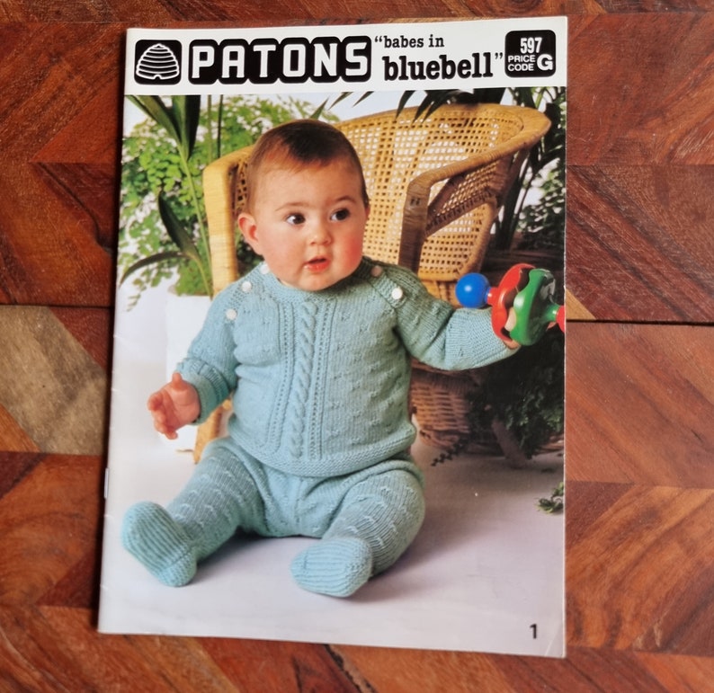 Vintage Patons Babies in Bluebell Knitting Book No. 597 - Etsy
