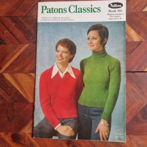 Vintage Patons Knitting Book No. 101 - Patons Classics - Raglan Jumpers ...