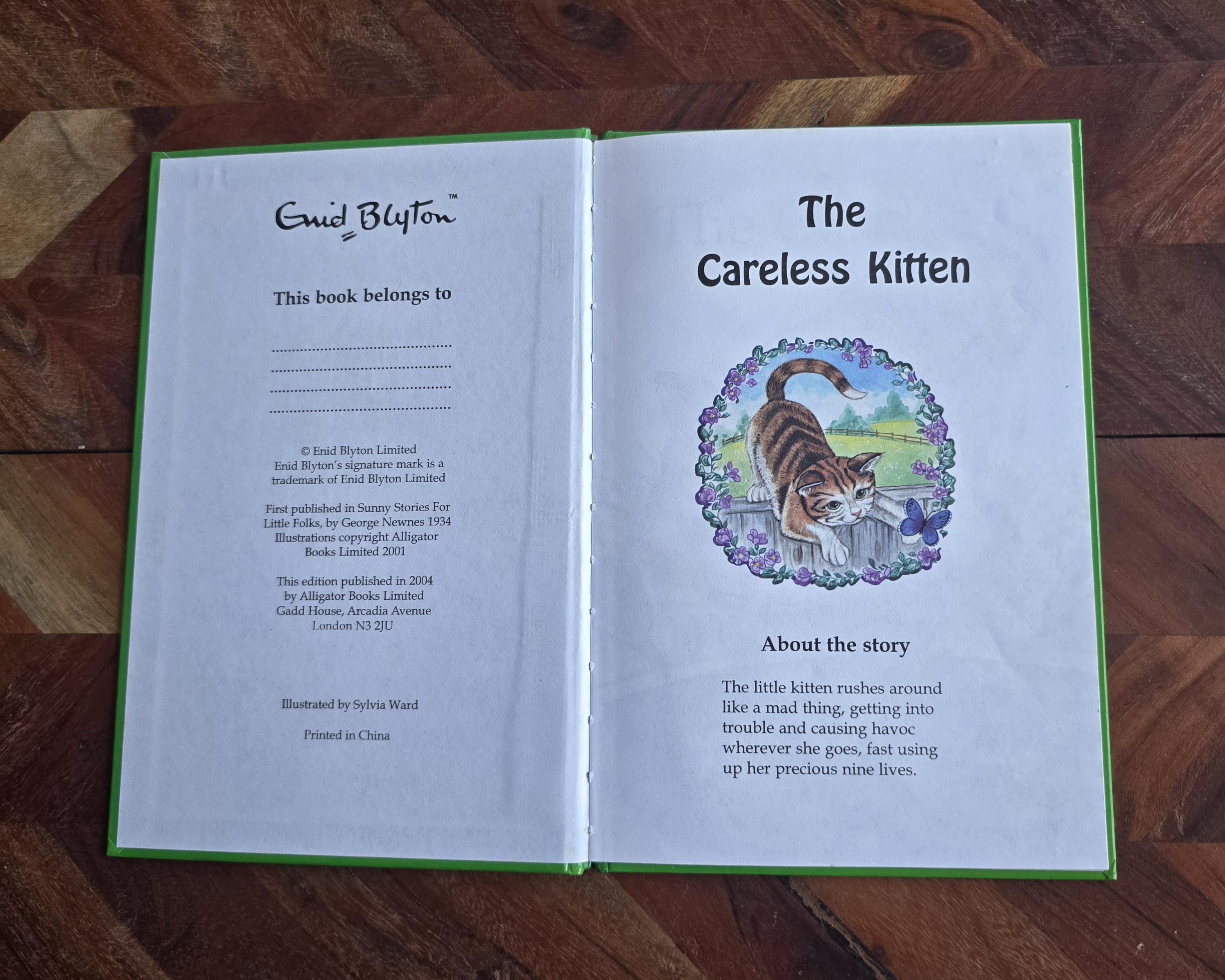 Vintage Children's Book - Enid Blyton - the Careless Kitten - 2004 ...