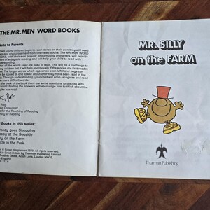 Vintage Children Books - Mr Men Word Book - Mr Silly on the Farm ...
