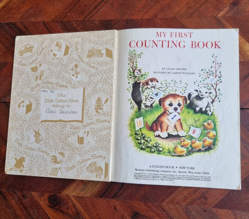 Vintage Children's Book Little Golden Book My First Counting Book 1990 ...