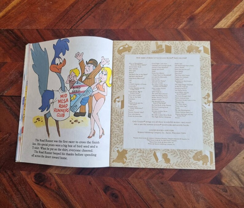 Vintage Children's Book - Little Golden Book - the Road Runner - Mid ...
