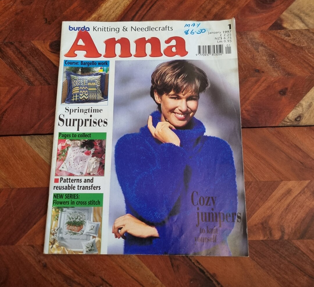 Vintage ANNA Burda Knitting and Needlecraft Magazine - No. 1 - January 1997 Edition - Etsy