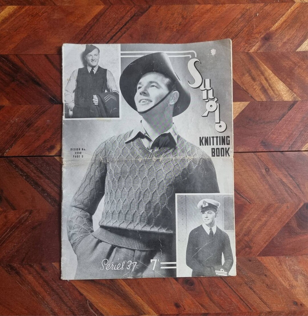 Vintage Sunglo Mens Knitting Patterns Book No. 37 - Etsy