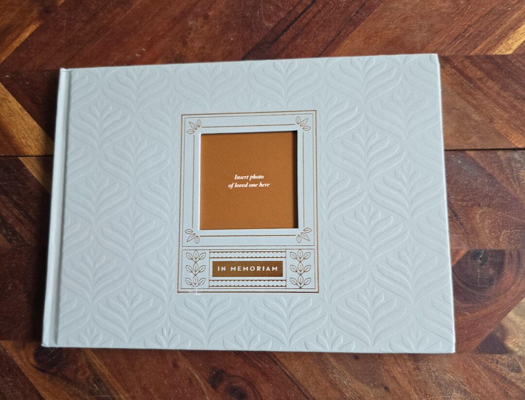 In Memoriam Book Scrapbook - Memories Book - Grey Textured Hardcover - Etsy