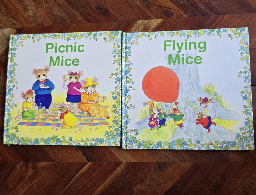 Vintage Childrens Books - Picnic Mice - Flying Mice - Robin Wright ...