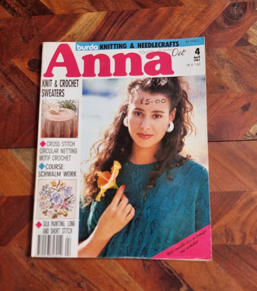 Vintage ANNA Burda Knitting and Needlecraft Magazine - No. 4 - April 1991 Edition - Etsy