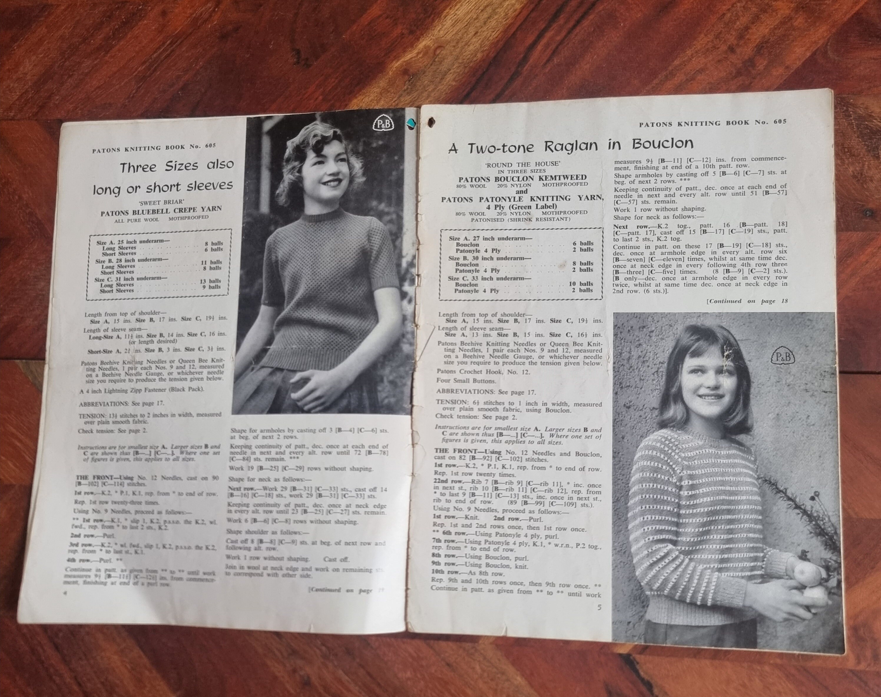 Vintage Patons Knitting Book No. 605 Girls 6 to 16 Years - Etsy