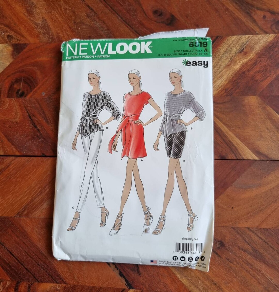 NEW LOOK Pattern 6519 Womens Dress, Top, and Pants Sizes 8-10-12-14-16 ...