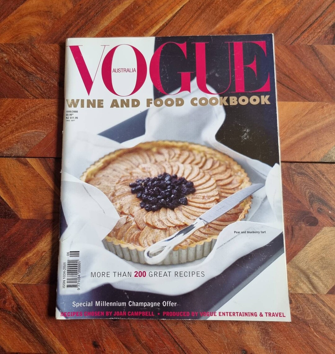 Vintage Australia Vogue - Wine and Food Cookbook - 1999 Edition - Etsy
