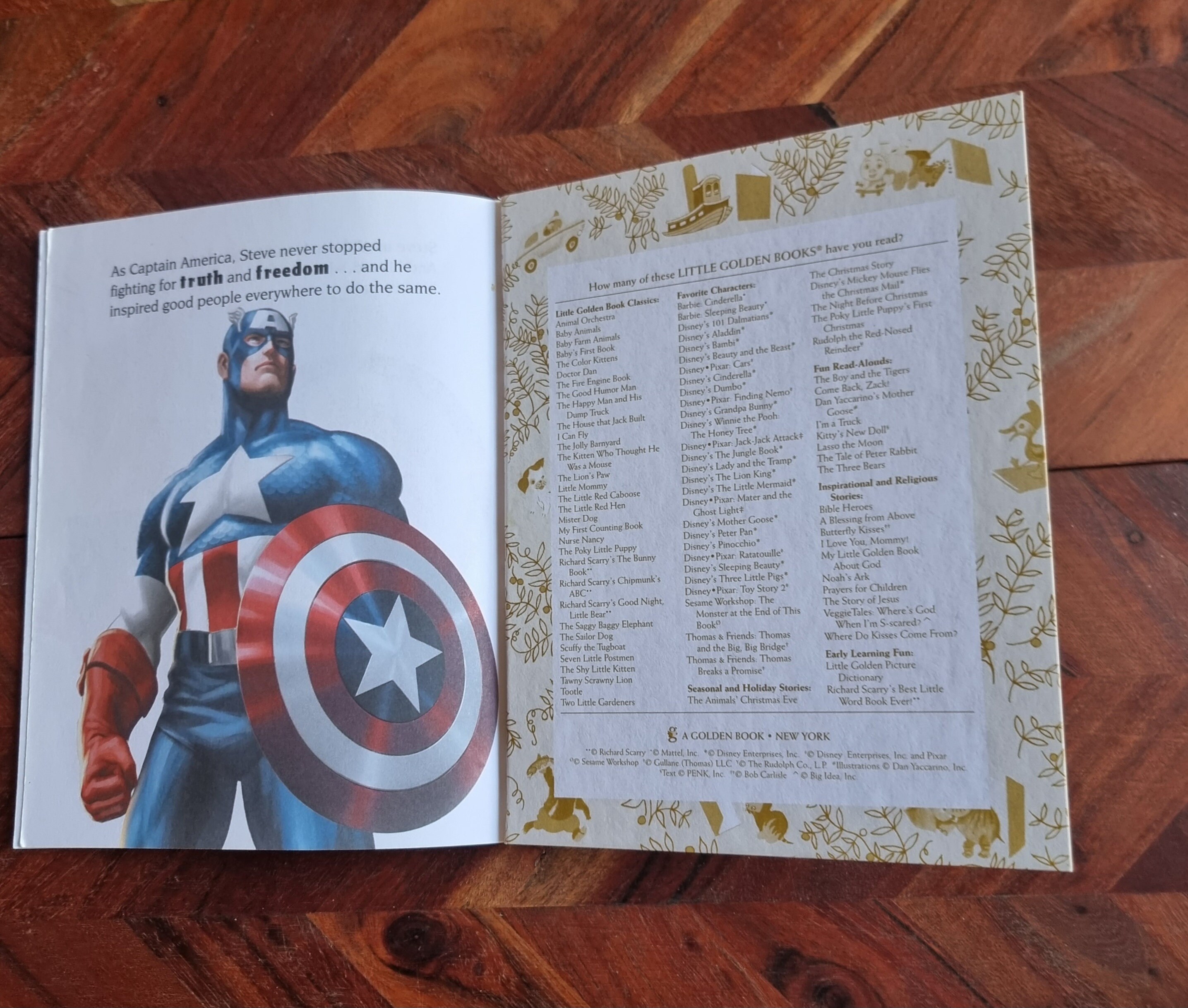 Children's Book Little Golden Book the Courageous Captain America - Etsy