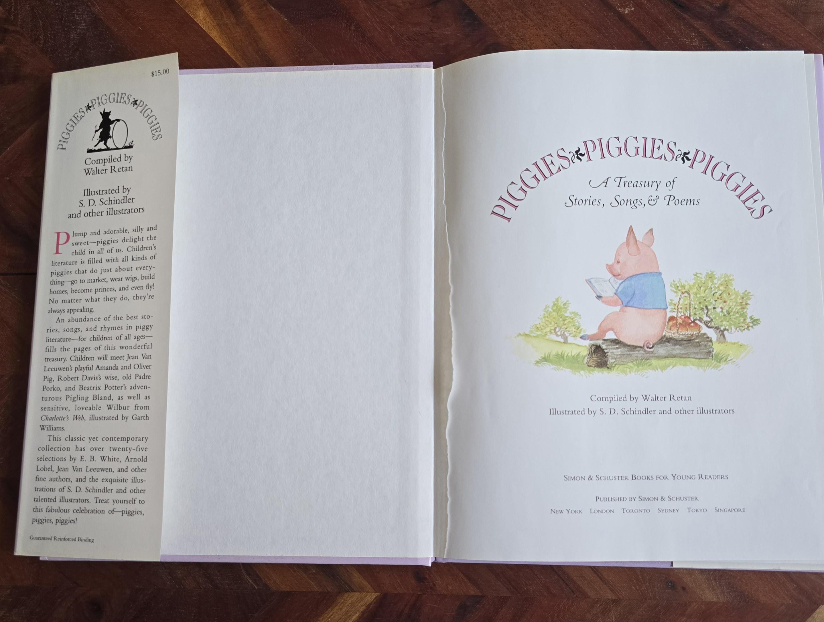 Vintage Children's Book Piggies A Treasury of Stories Songs & Poems ...