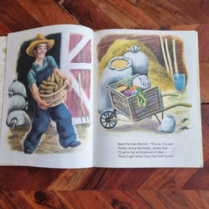Vintage Children's Book - Little Golden Book - the Happy Farm Animals ...
