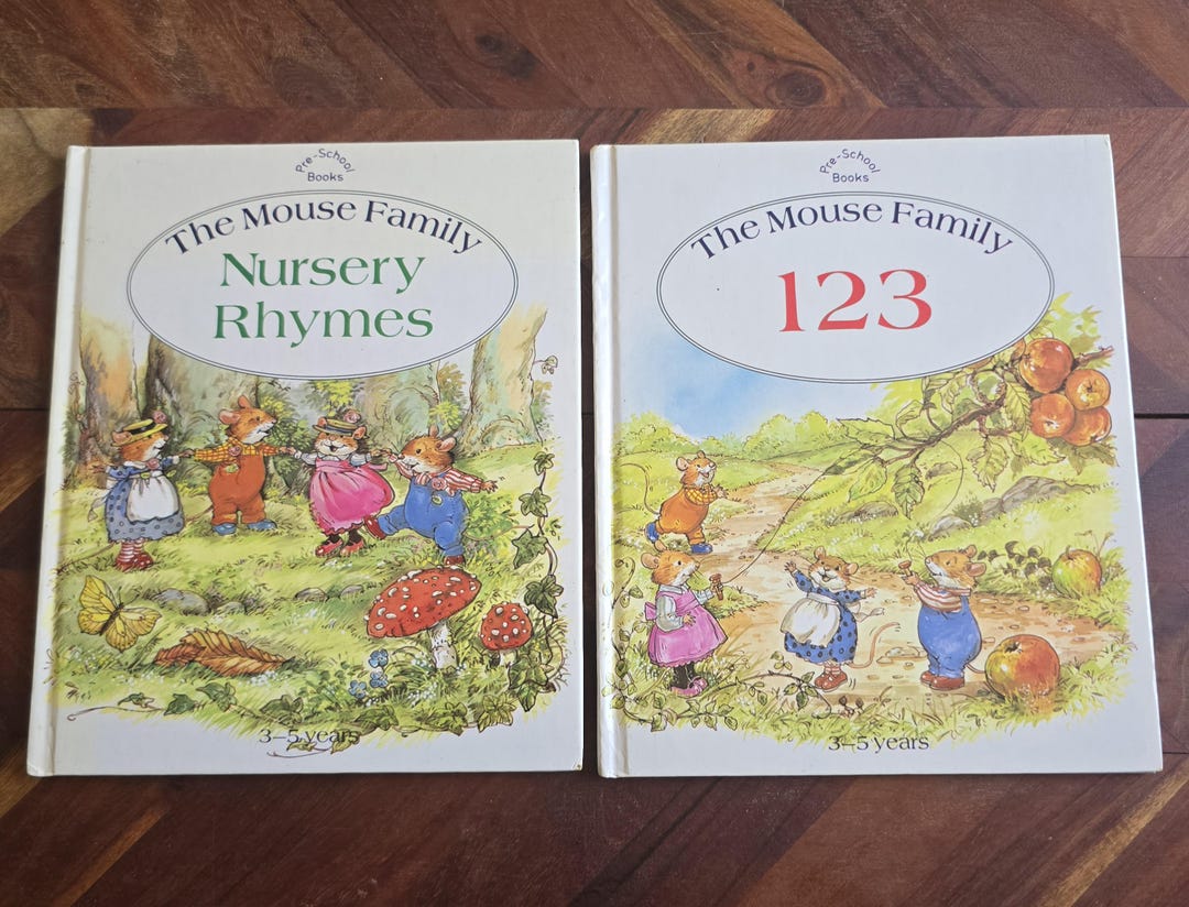 Vintage Pre-school Books - the Mouse Family - Nursery Rhymes - 123 ...