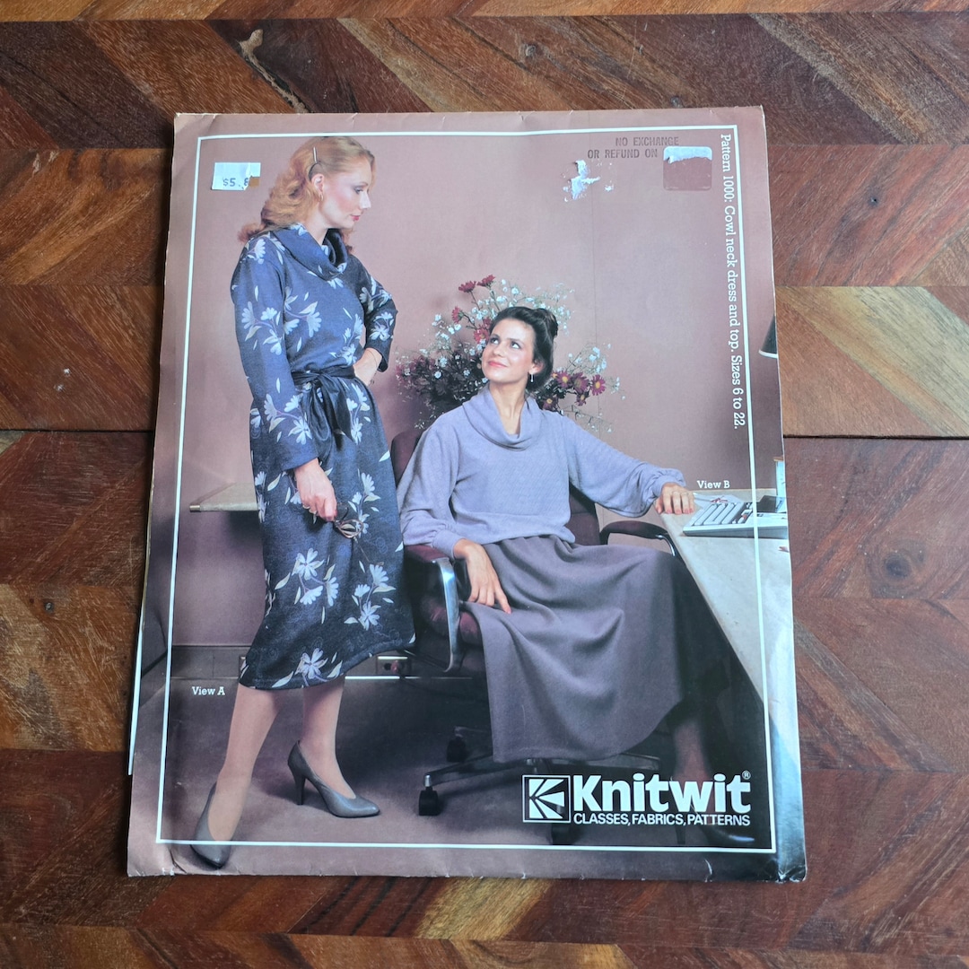 KNITWIT Vintage Ladies Dress Top Pattern 1000 Sizes 6-22 - Etsy