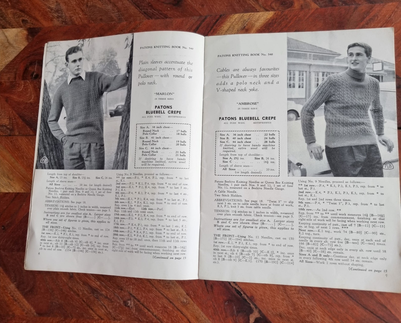 Vintage Patons Knitting Book No. 540 - Mens Knitting Designs - Etsy