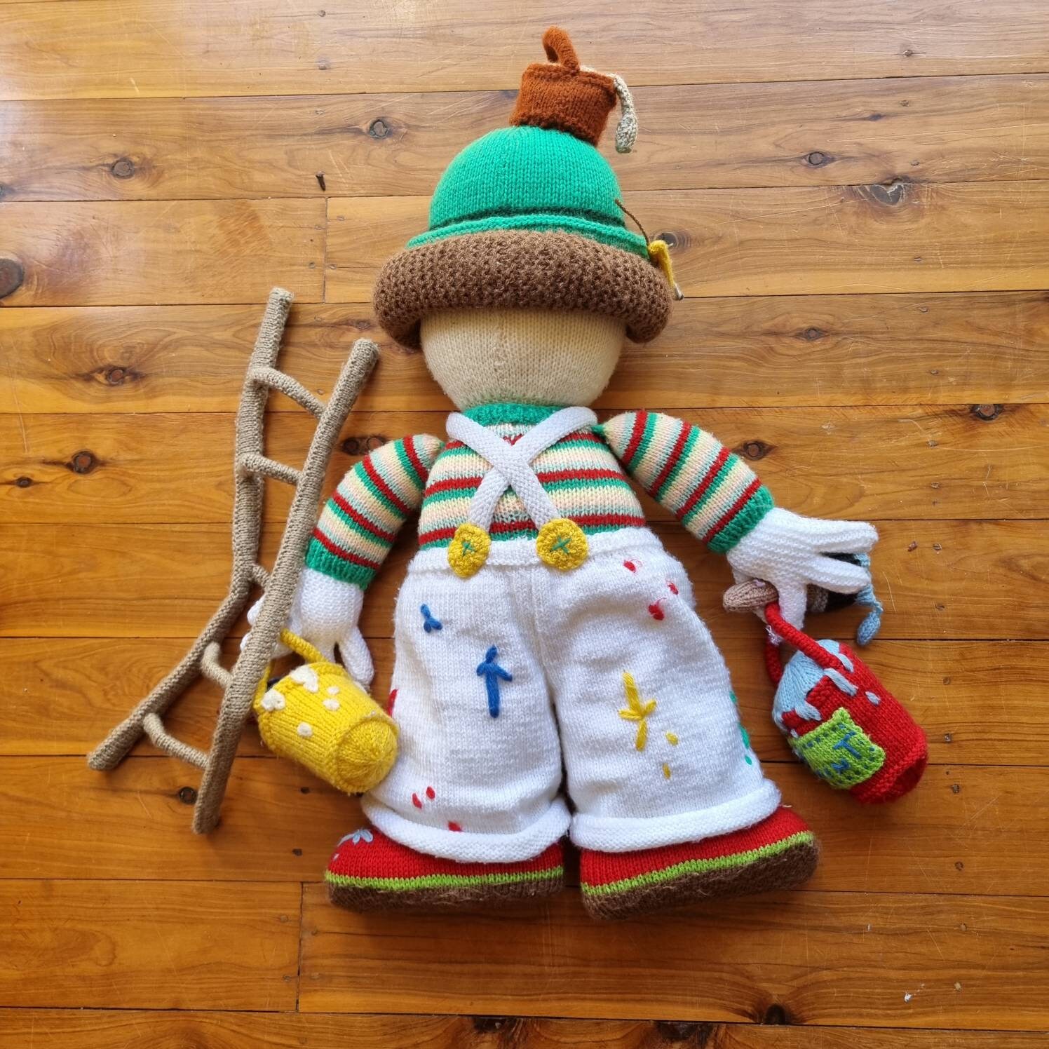 Handmade Knitted Clown Sydney Slapstick Painter Clown Red Nose Gang ...