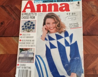 Vintage ANNA Burda Knitting and Needlecraft Magazine - No. 3 - March 1993 Edition - Etsy