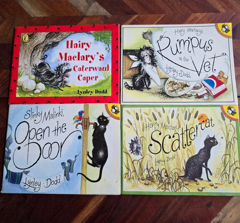 Vintage Lynley Dodd Children's Books – Hairy Maclary, Slinky Malinki ...