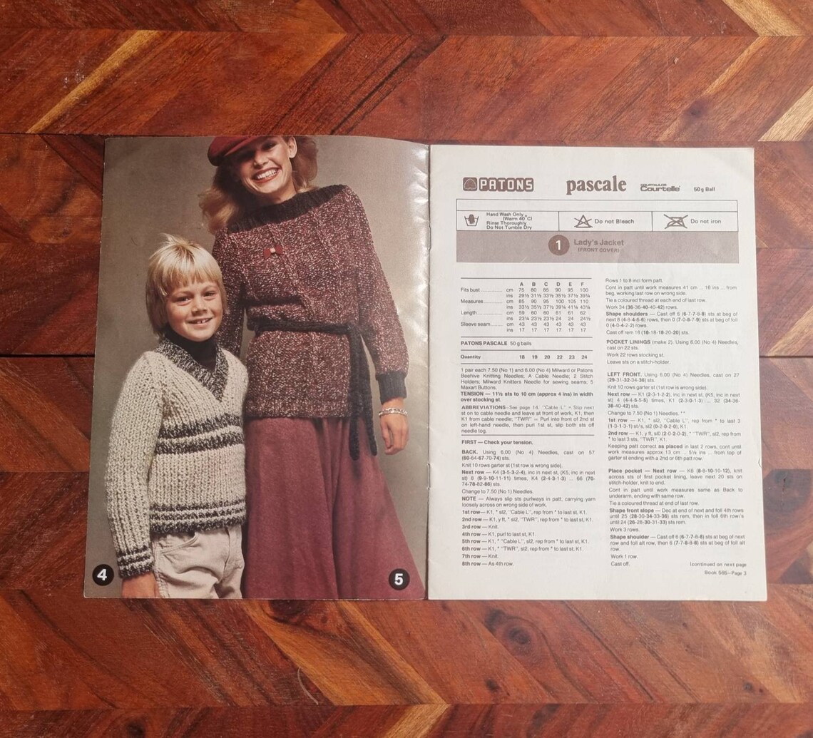 Vintage Patons Knitting Book No. 565 - Pascale - Etsy