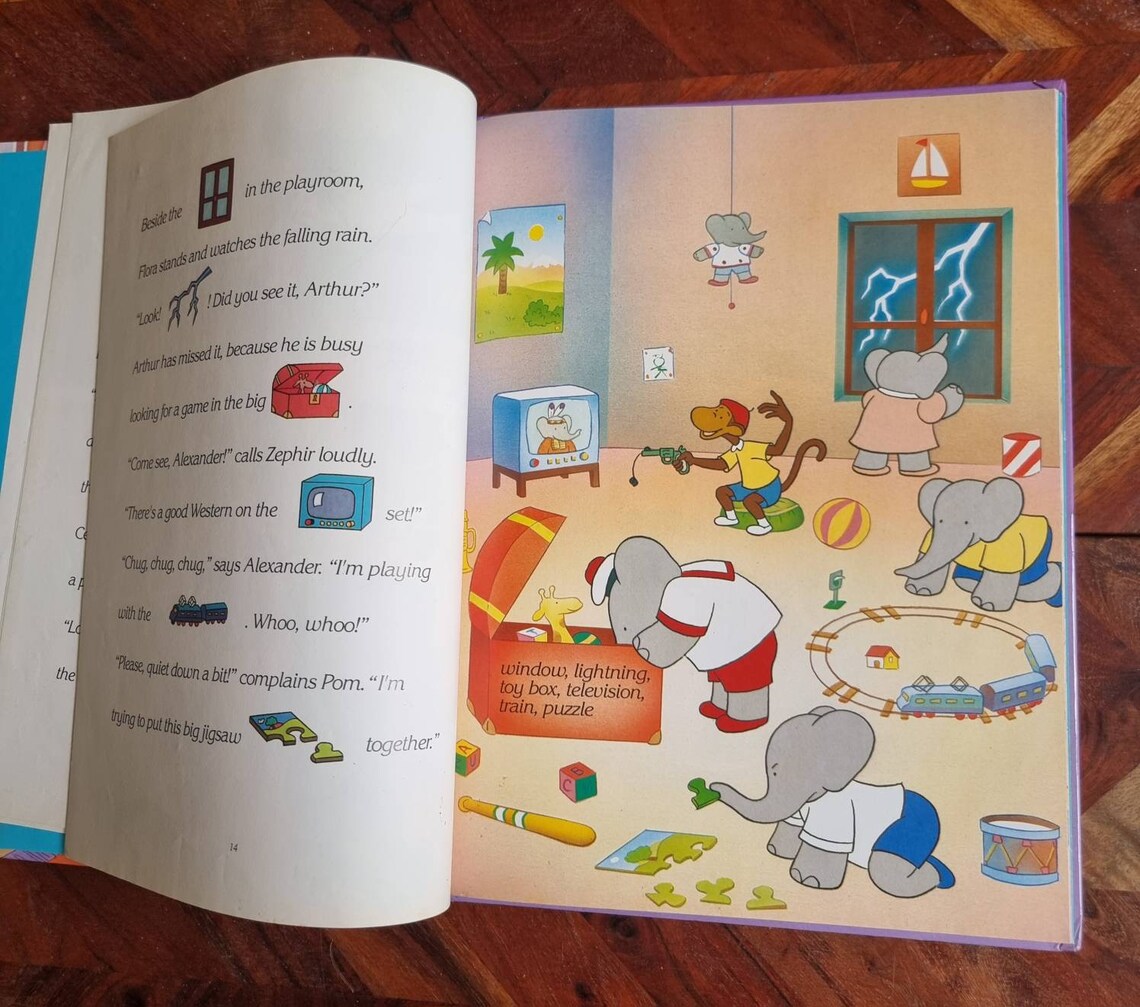 Vintage Children's Book Barbar and His Friends at Home 1992 Edition - Etsy