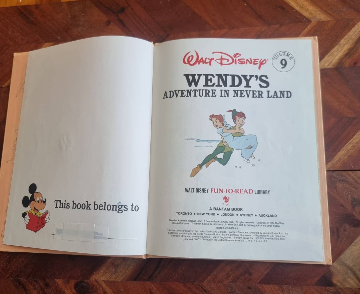 Vintage Children's Book Walt Disney Fun-to-read Library Books Wendy's ...