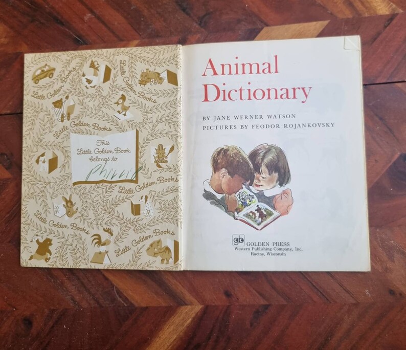 Vintage Children's Book Little Golden Book Animal - Etsy