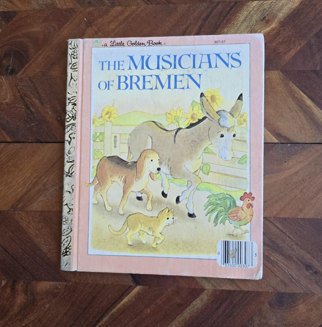 Vintage Children's Book - Little Golden Book - the Musicians of Bremen ...