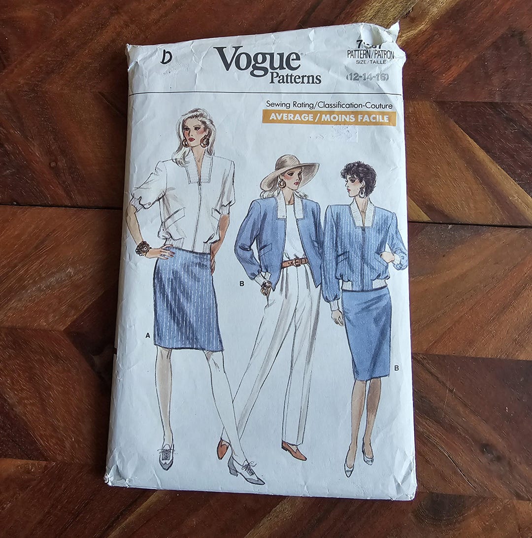 Vintage Vogue Pattern 7137 Womens Jacket Skirt Pants Size 12-14-16 - Etsy