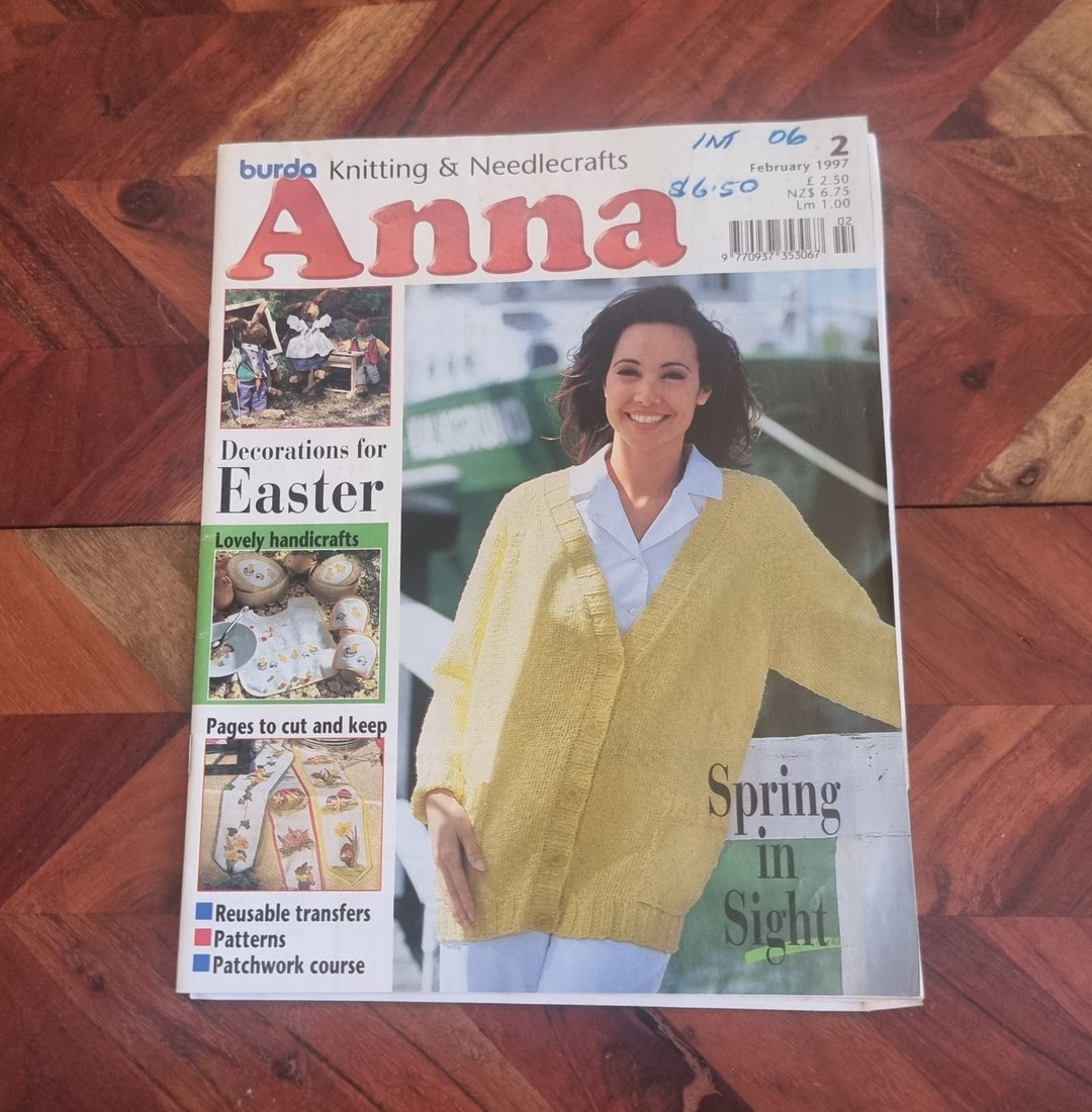 Vintage ANNA Burda Knitting and Needlecraft Magazine - No. 2 - February 1997 Edition - Etsy