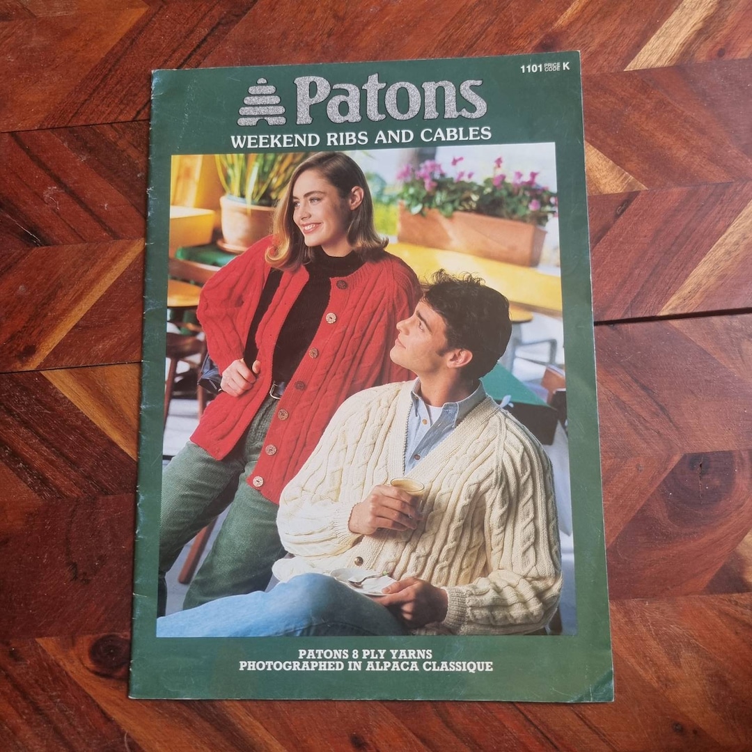 Vintage Patons Knitting Book No. 1101 - Weekend Bids and Cables - Etsy