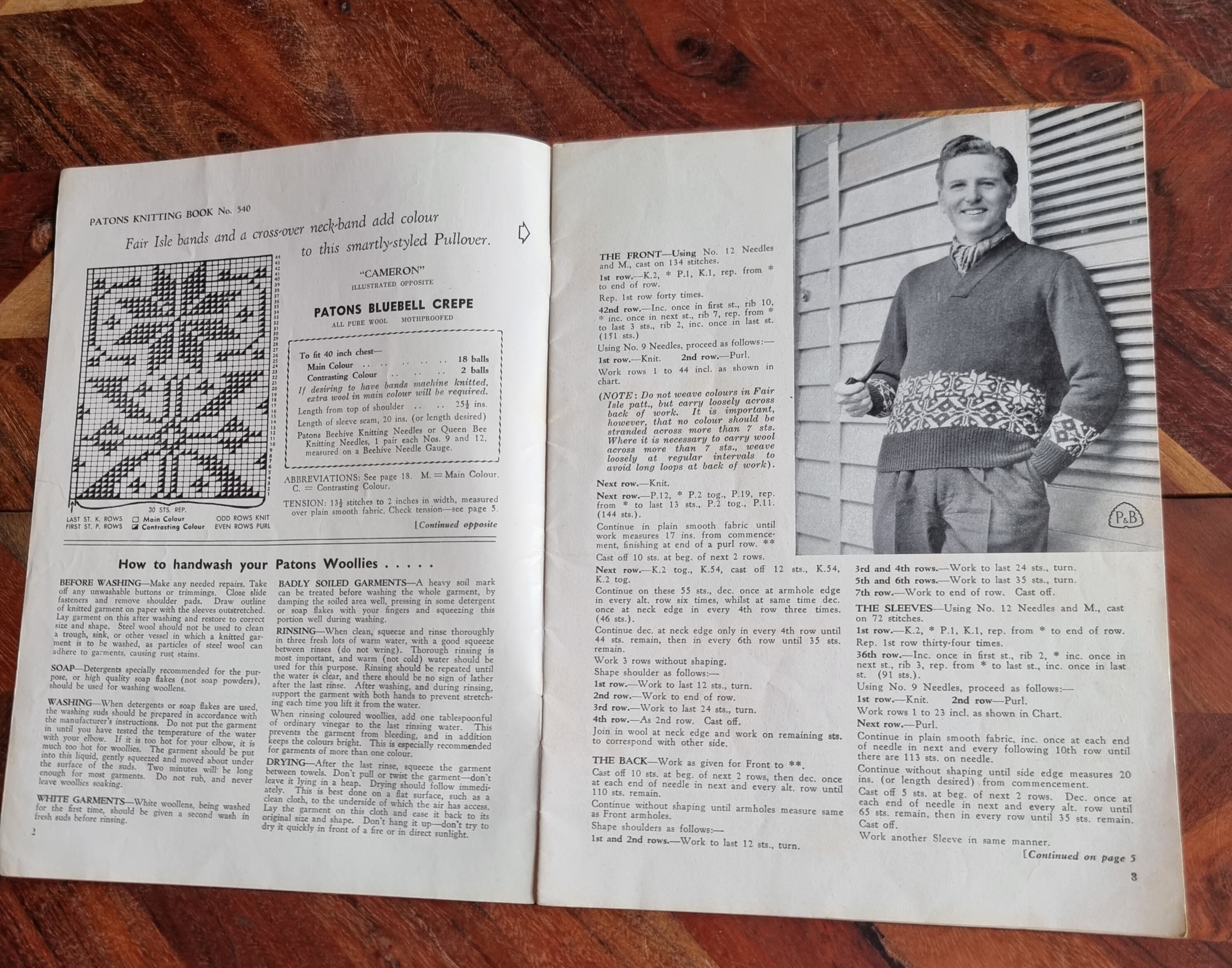Vintage Patons Knitting Book No. 540 - Mens Knitting Designs - Etsy
