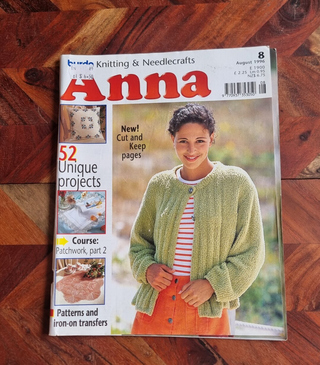 Vintage ANNA Burda Knitting and Needlecraft Magazine - No. 8 - August 1996 Edition - Etsy